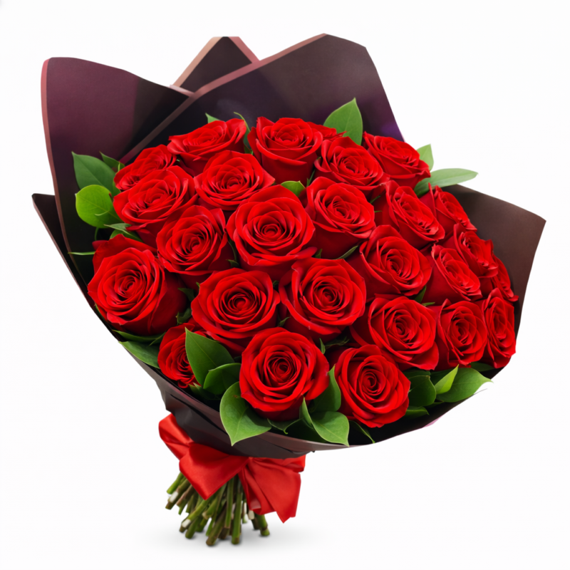 Ramo de 100 rosas ecuatorianas rojas tallo largo - El Jardin de Rosas